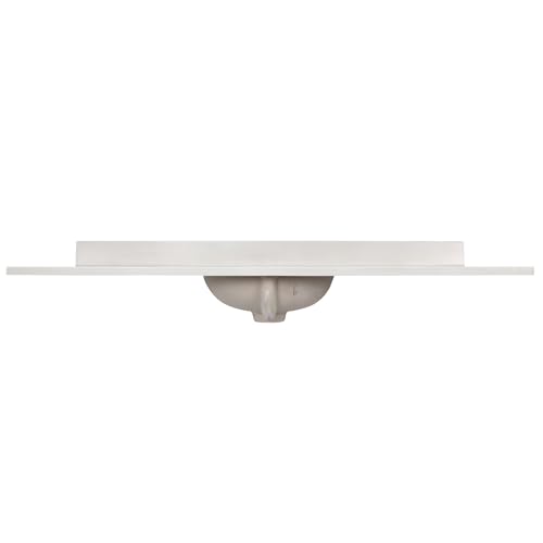 Design House 553354 Single Bowl Cultured Marble Vanity Top, 61 22-Inches, White