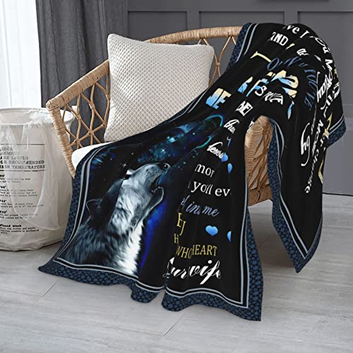 CHENIZEG to My Husband Blanket Birthday Gift from Wife Ultra-Soft Romantic Present Anniversary Blankets for Couch Sofa Bed Living Room 60"x50"