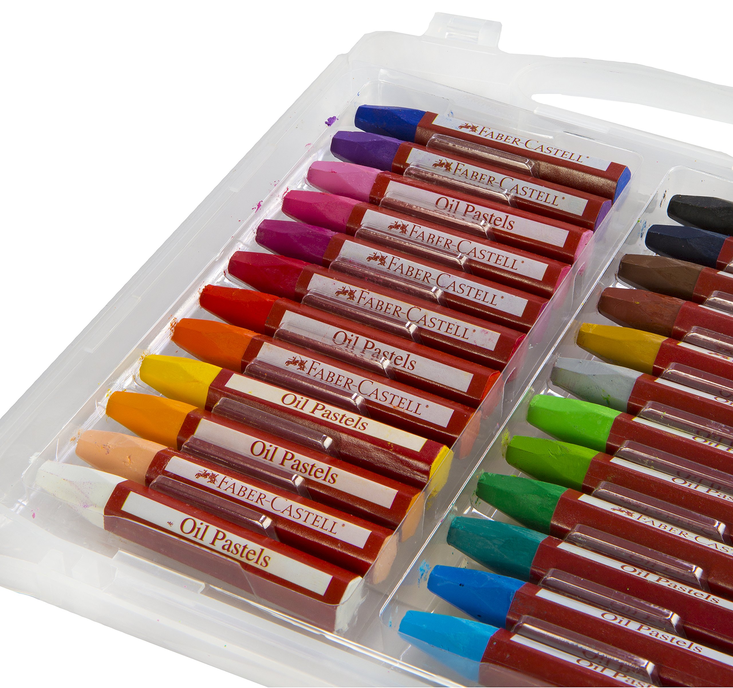 Faber-Castell Blendable Oil Pastels In Durable Storage Case- 24 Vibrant Colors - Non-Toxic Pastels for Kids