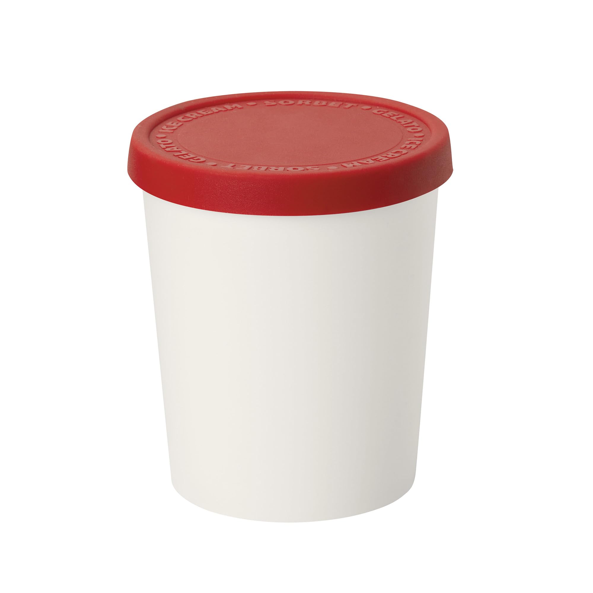 Tovolo Stackable Sweet Treat Ice Cream Tub with Tight-Fitting Silicone Lid Freezer Storage Container for Sorbet & Gelato, BPA-Free & Dishwasher-Safe, 1-Quart, Oyster Gray