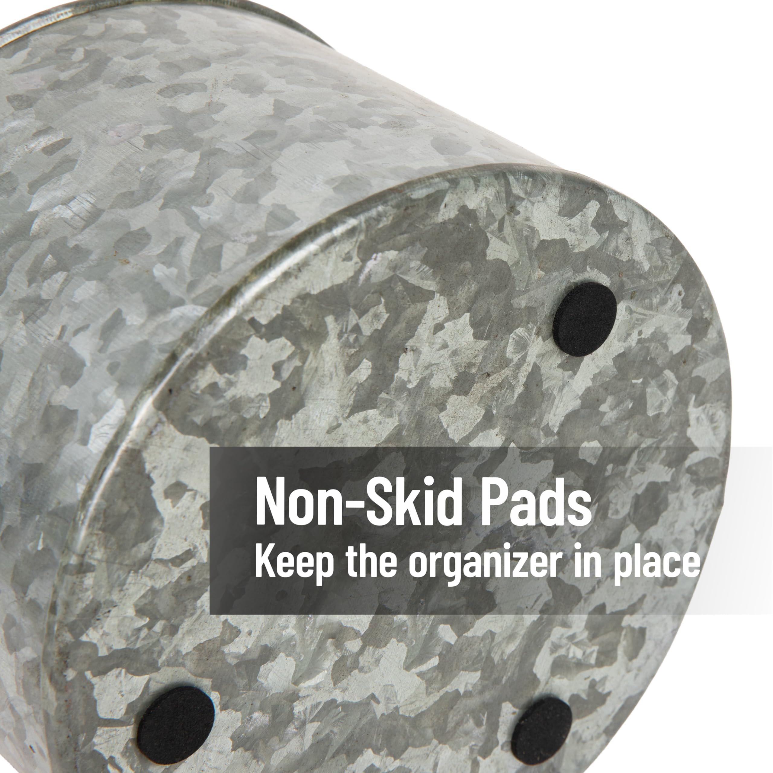 Mind Reader Caddy Utensil Holder, Silver