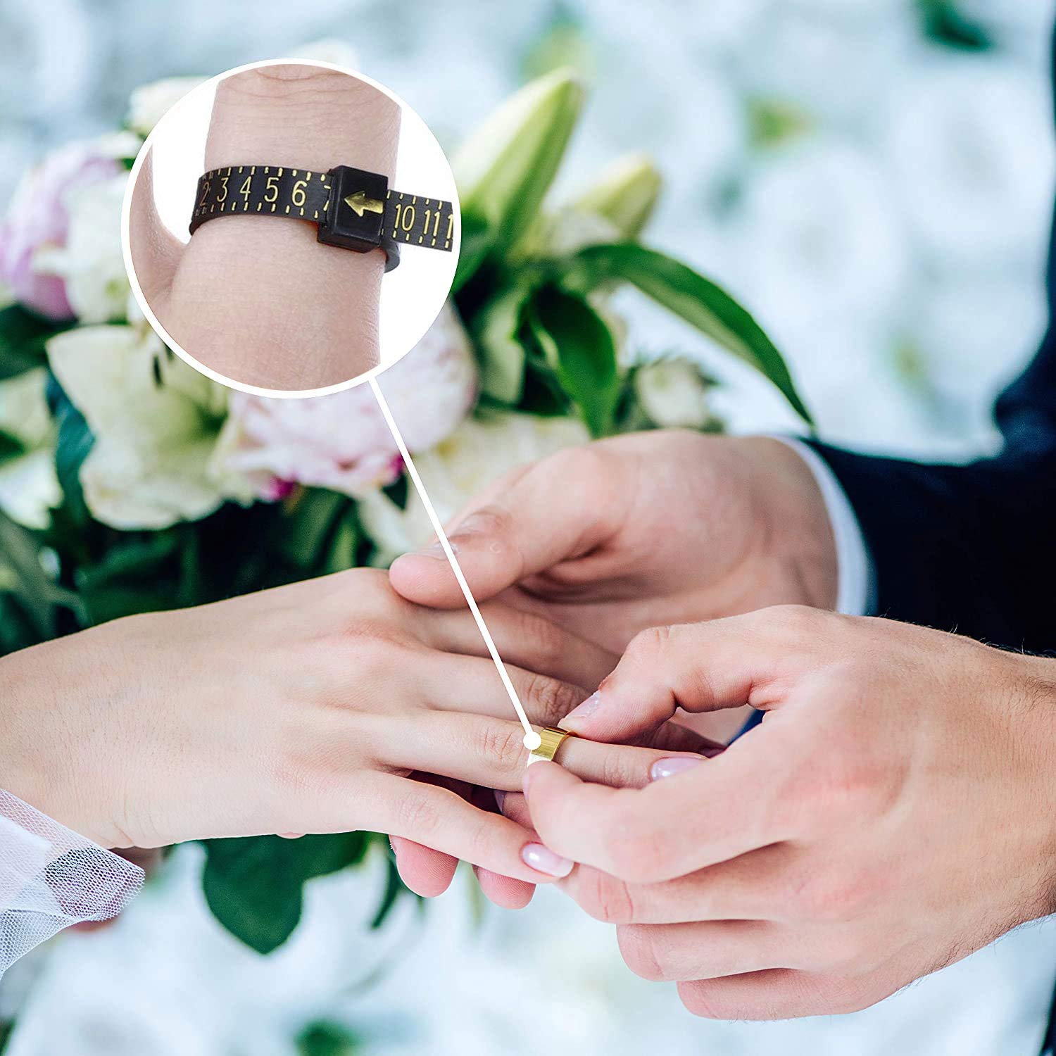 Ring Sizer Measuring Set Reusable Finger Size Gauge Measure Tool Jewelry Sizing Tools 1-17 USA Rings Size