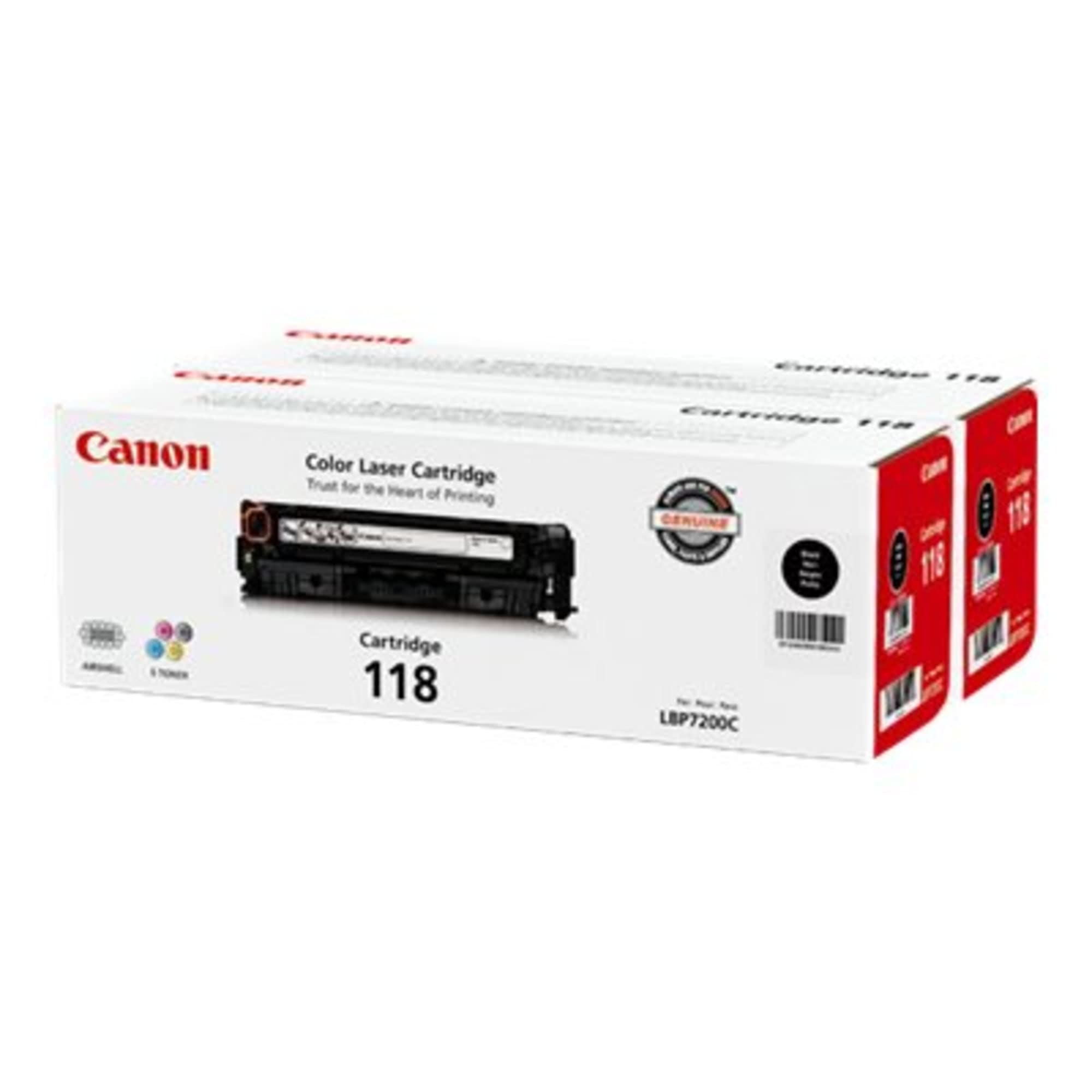 Canon 118, Black Toner Cartridges (2662B004AA), Pack Of 2