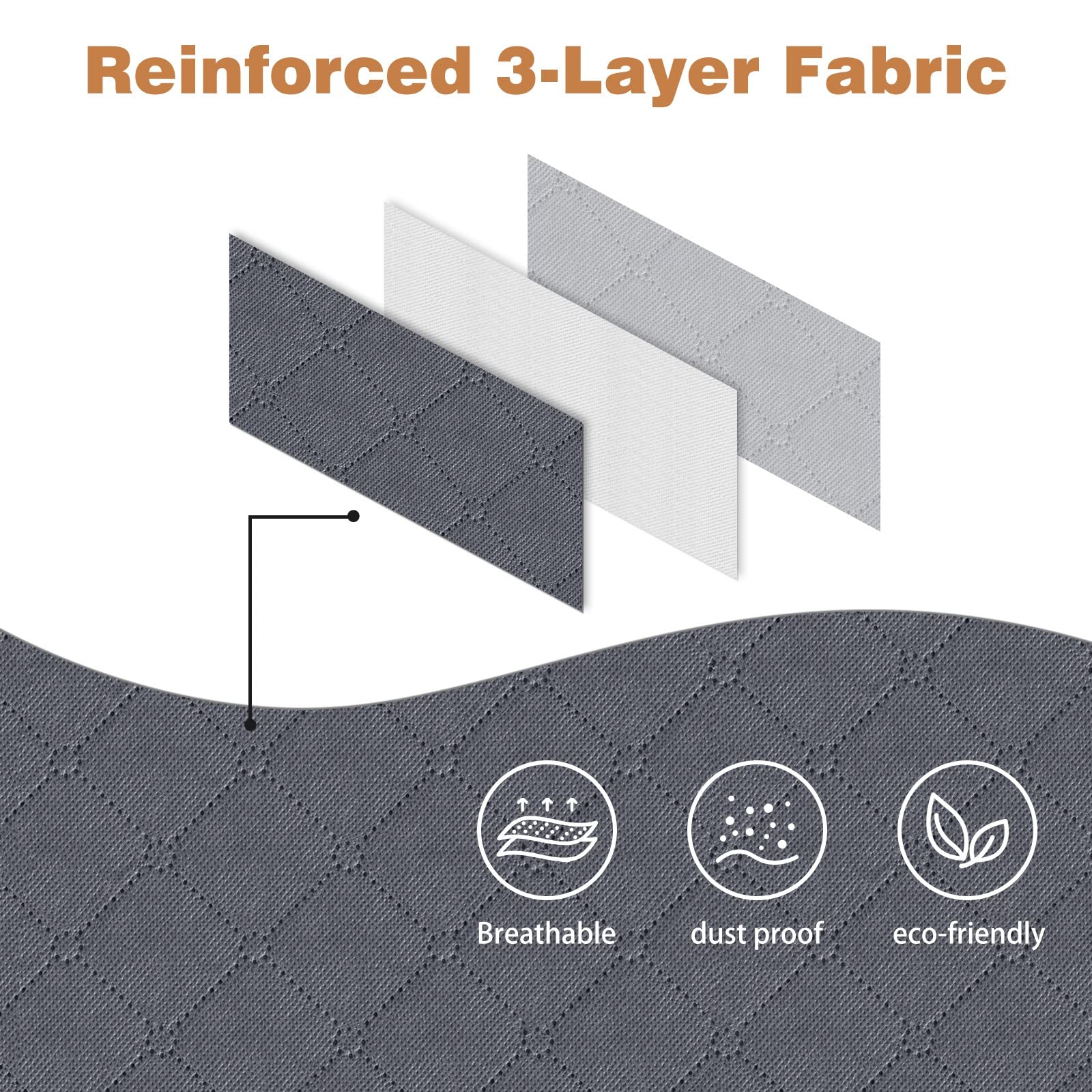 HomeHacks Storage Clothing Storage Bags, Storage Box Clothes Organizer with Clear Windows, Sturdy Handles Clothing Storage for Cloth, Toy, Bedding Storage, 6-Pack, Grey