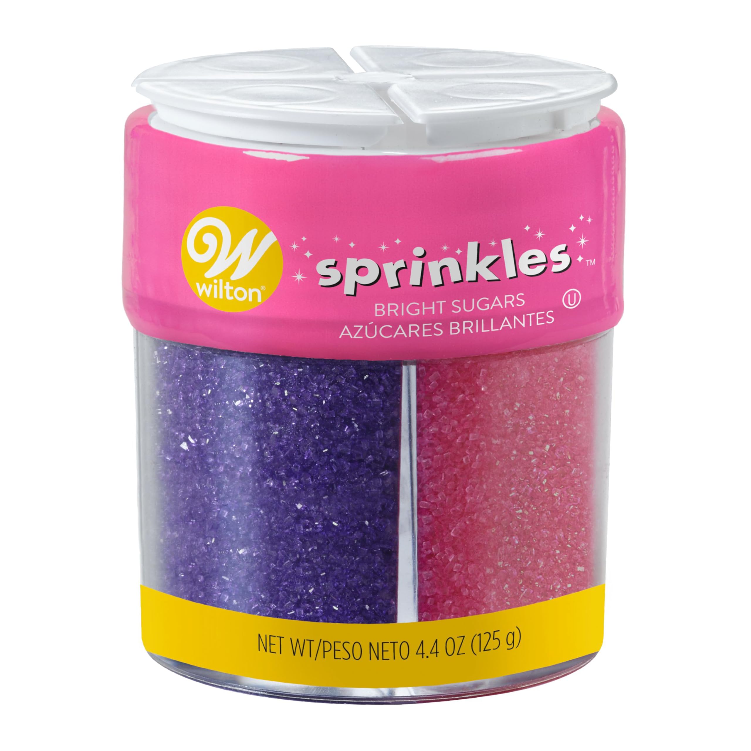 Wilton Colored Sugar Sprinkles Medley Baking Supplies, 4.4 oz, Bright Multicolored