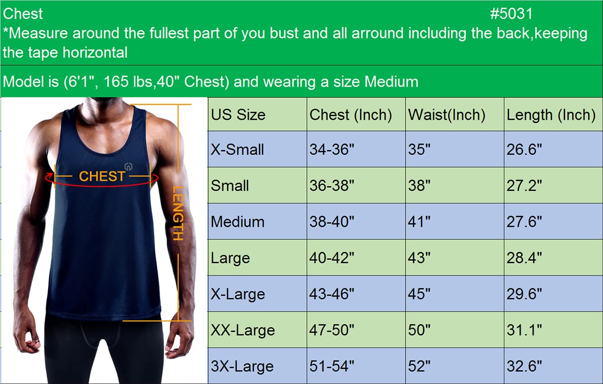 NELEUS Men's 3 Pack Dry Fit Workout Gym Muscle Tank Tops,5031,Black,Grey,Olive Green,M,EU L