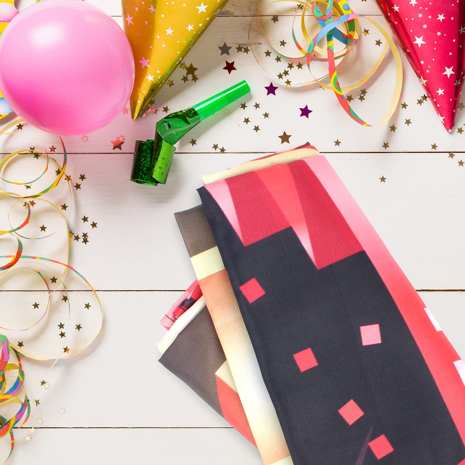 Happy 50th Birthday Banner Backdrop Red and Black 50 Years Old Background Bday Decorations for Women Men Photography Party Supplies Glitter