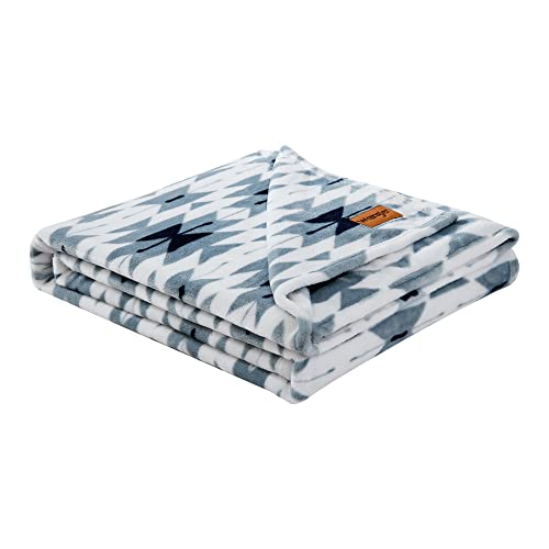 Wrangler - Throw Blanket, Ultra Soft Plush Fleece Blanket (Navajo Blue, Oversized Throw) 50 x 70