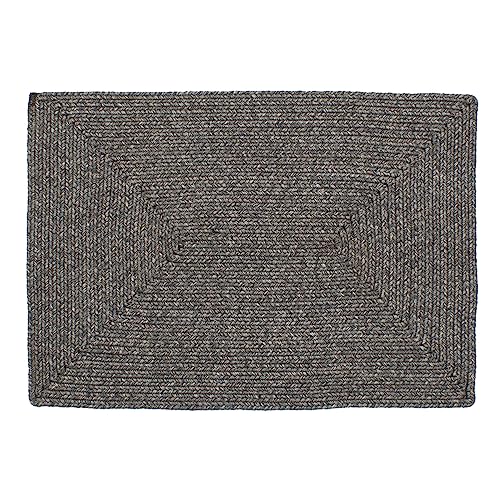 Super Area Rugs Tucson Indoor Outdoor Gray Braided Rug - Washable - Easy Care - Kid & Pet Friendly Rug Gray Mix 4' X 6' Rectangle