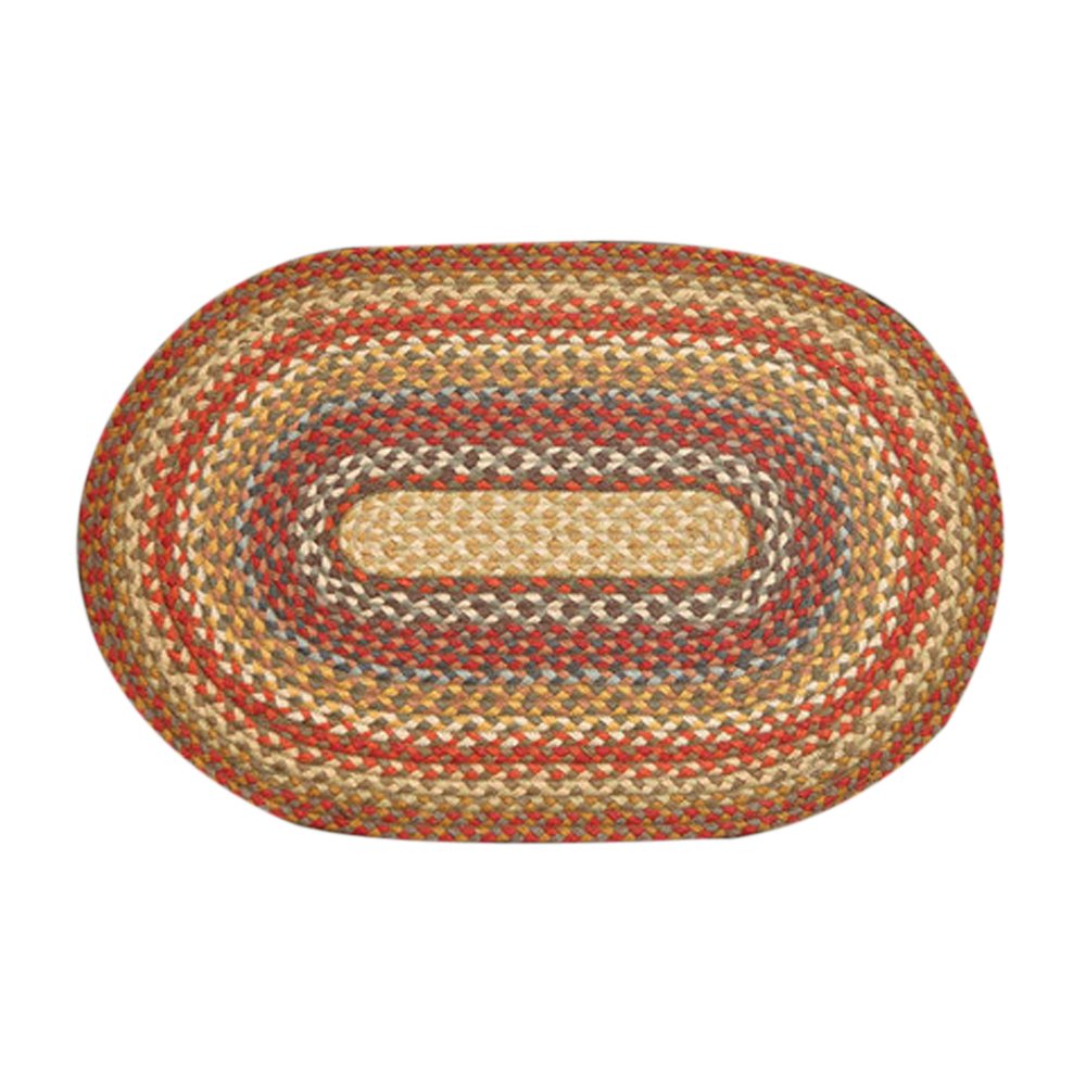 Earth Rugs Oval Rug, 4 x 6', Honey/Vanilla/Ginger