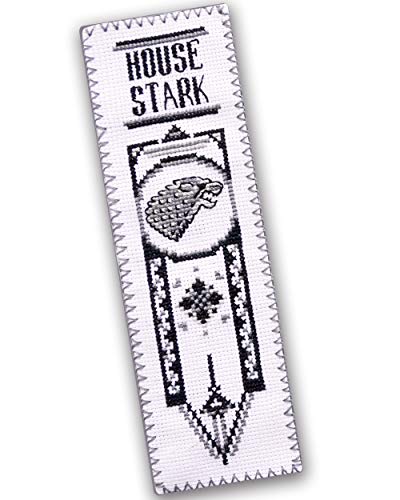 Game of Thrones Cross Stitch Kit House Stark - DIY Father's Day Gift - Hand Embroidery Bookmark with GoT Pattern