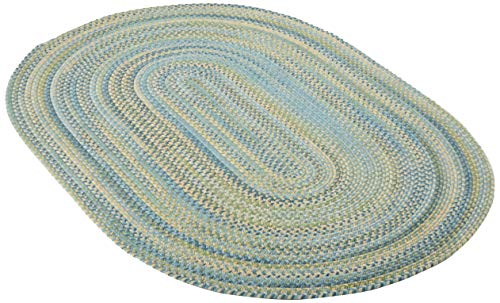 Colonial Mills Rustica Braided Rug, 4 by 6', Whipple Blue