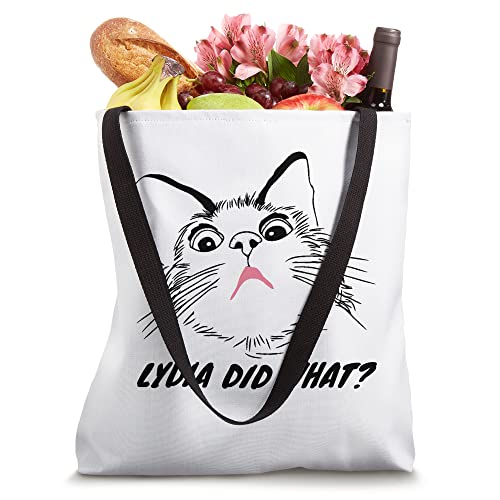 Funny Jane Austen Cat Lydia Did What? Pride and Prejudice Tote Bag