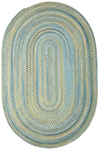 Colonial Mills Rustica Braided Rug, 4 by 6', Whipple Blue
