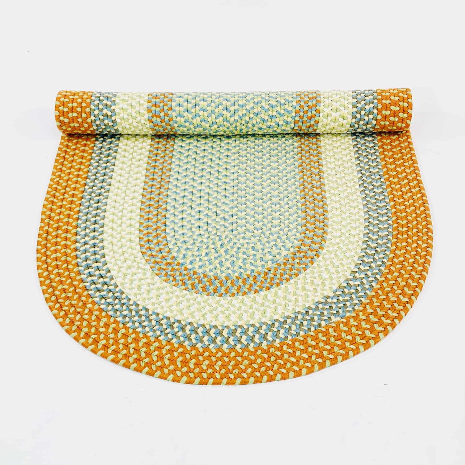 Colonial Mills Kingston Braided Rug, 4x6, Orange
