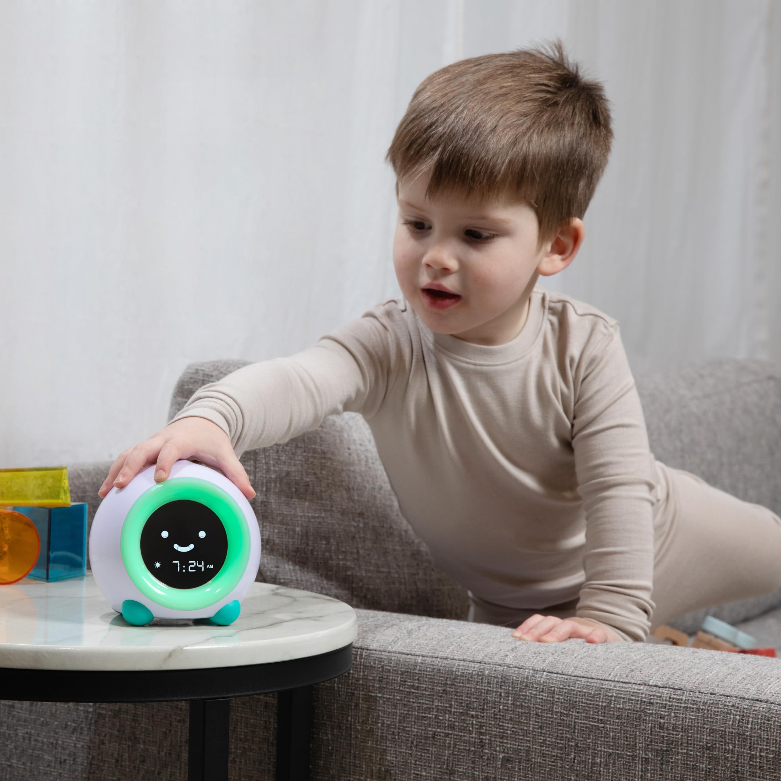 LittleHippo Mella Ready to Rise Children's Trainer, Alarm Clock, Night Light Sleep Sounds Machine (Arctic Blue), Standard