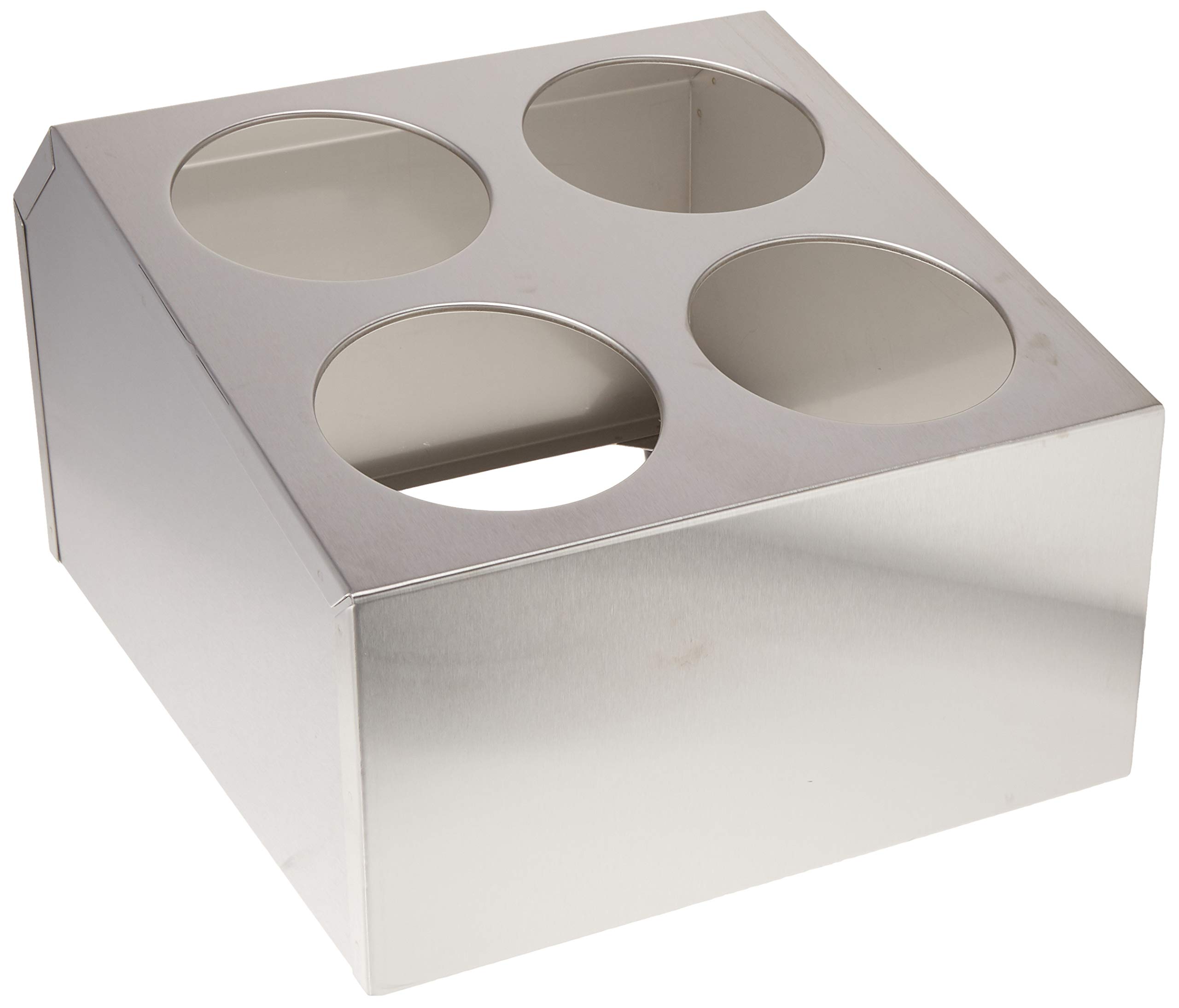 Winco B001PZF270 4 Hole Flatware Cylinder Holder, 2 Tiers, Medium, Stainless Steel