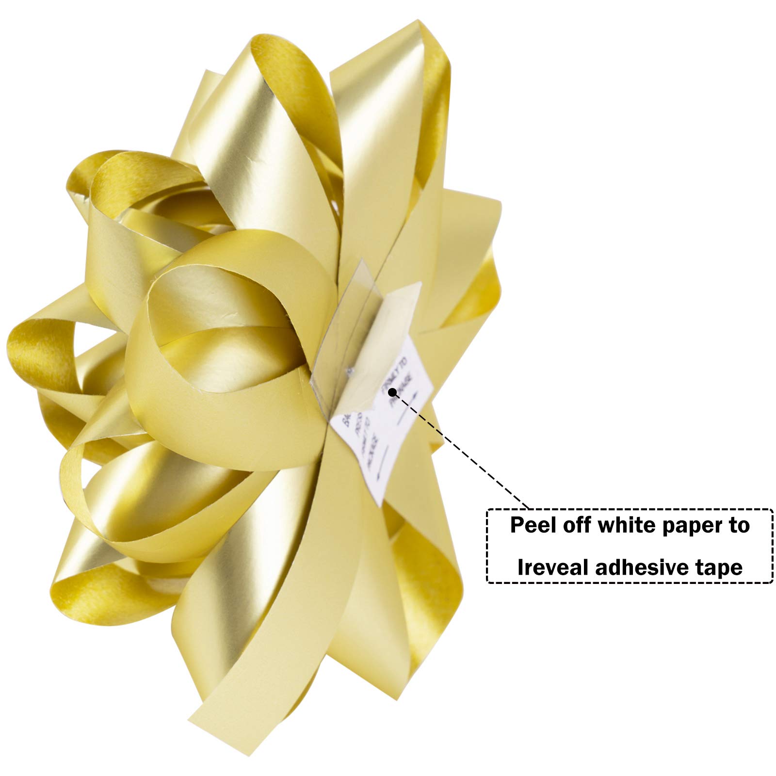 WRAPAHOLIC 40 Pcs Gift Bows Assortment - 28 Assorted Size Gift Bows(Gold&Silver&White), 1 Pull Bow, 2 Tinsel Bows, 2 Fountain Bows, 2 Curly Bows, 4 Curling Ribbons, 1 Cotton Twine