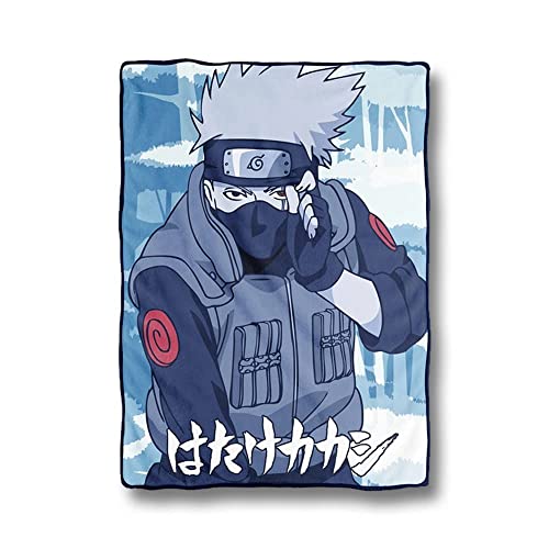 JUST FUNKY Naruto Shippuden 45" x 60" Fleece Blanket | Featuring Kakashi Hatake | Bedding | Throw | Home Décor | Sofa and Bed Blanket | Officially Licensed