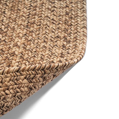 Capel Rugs Claire Washable Reversible Indoor Outdoor 4' x 6' Oval Chestnut Braided Area Rug Made in The USA