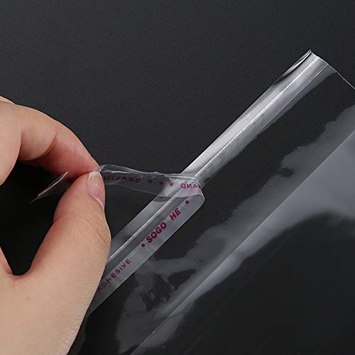 midsun 200 Pack 6" x 6" Thick Clear Resealable Cello Self Adhesive Seal Bags Packaging Bakery Cookie Cards Gifts Cellophane Poly Bags (More
