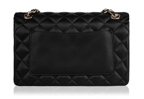 Mini Bag Purse for Women Teenage Girls Purses PU (Black)