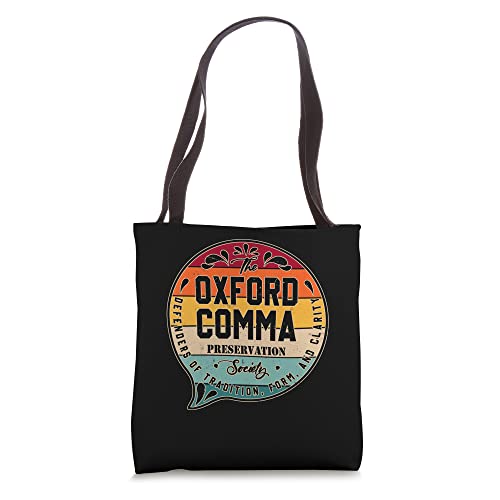 The Oxford Comma Preservation Society Team Oxford Vintage Tote Bag