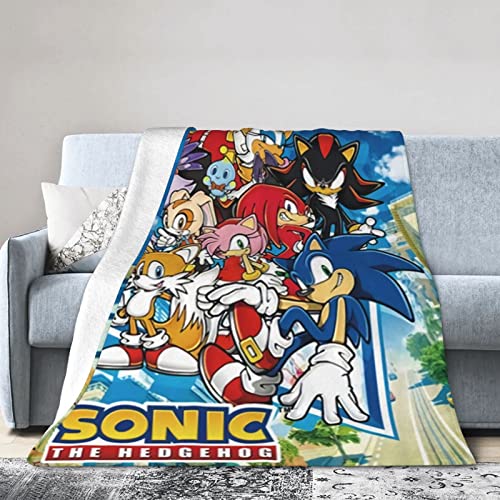 HUJIAN Cartoon Blanket Ultra-Soft Throw Blanket Air Conditioner Blanket Micro Fleece Blanket Light Weight Blanket for Bed Couch Living Room 50''X40''