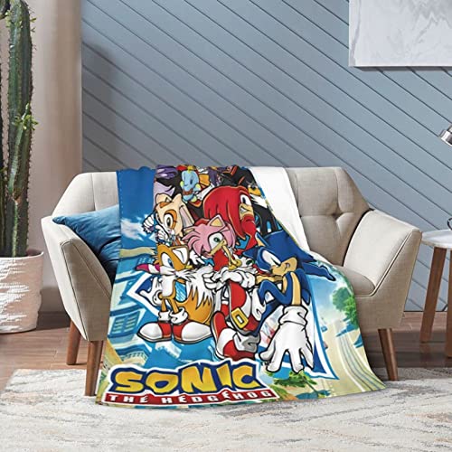 HUJIAN Cartoon Blanket Ultra-Soft Throw Blanket Air Conditioner Blanket Micro Fleece Blanket Light Weight Blanket for Bed Couch Living Room 50''X40''