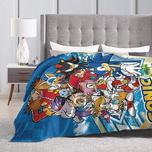 HUJIAN Cartoon Blanket Ultra-Soft Throw Blanket Air Conditioner Blanket Micro Fleece Blanket Light Weight Blanket for Bed Couch Living Room 50''X40''