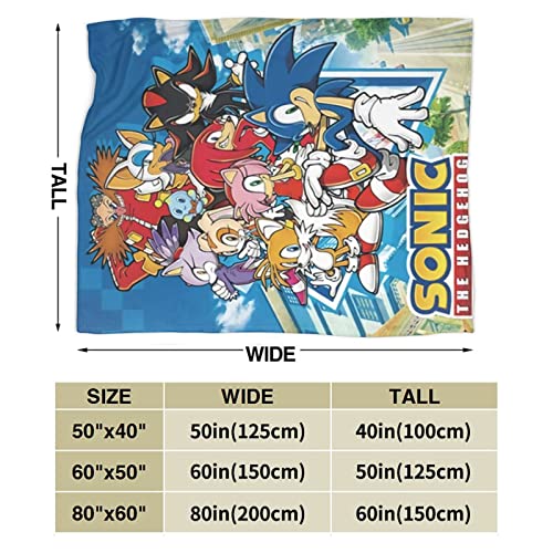 HUJIAN Cartoon Blanket Ultra-Soft Throw Blanket Air Conditioner Blanket Micro Fleece Blanket Light Weight Blanket for Bed Couch Living Room 50''X40''