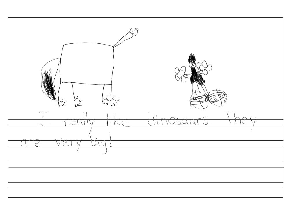 Handwriting Without Tears Learning Without Tears Big Sheet Draw & Write Paper K–Grade 1, Writing, Drawing, Handwriting, Sentence Practice- for School or Home Use