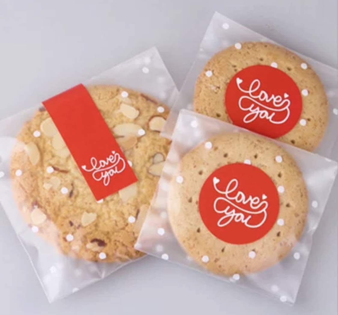 White Polka Dot Clear Bags OPP Plastic Party Bag for Bakery, Candy, Soap, Cookie (4 x 4 inches, 200 pcs)