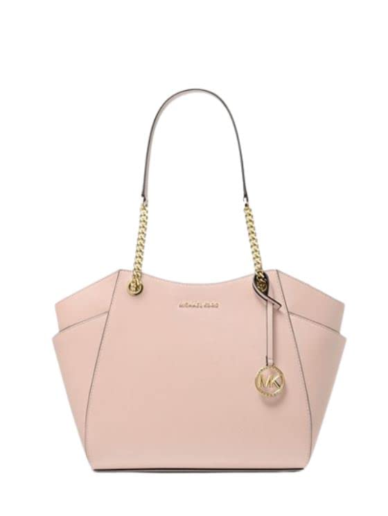 Michael Kors Women's Jet Set Travel Saffiano Leather Chain Shoulder Tote, Large (Soft Pink)