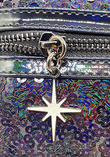 Loungefly X LASR Exclusive Disney Celestial Dreams Black Holographic Sequin Minnie Mini Backpack - Fashion Cosplay Disneybound Cute Backpacks