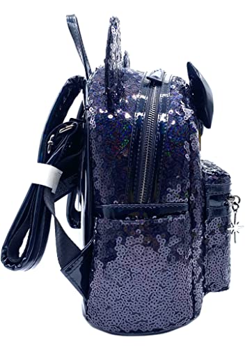 Loungefly X LASR Exclusive Disney Celestial Dreams Black Holographic Sequin Minnie Mini Backpack - Fashion Cosplay Disneybound Cute Backpacks