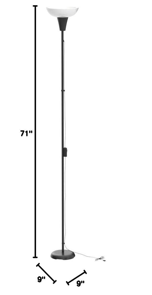 Ikea Tagarp Floor Uplighter Black/White 604.640.49