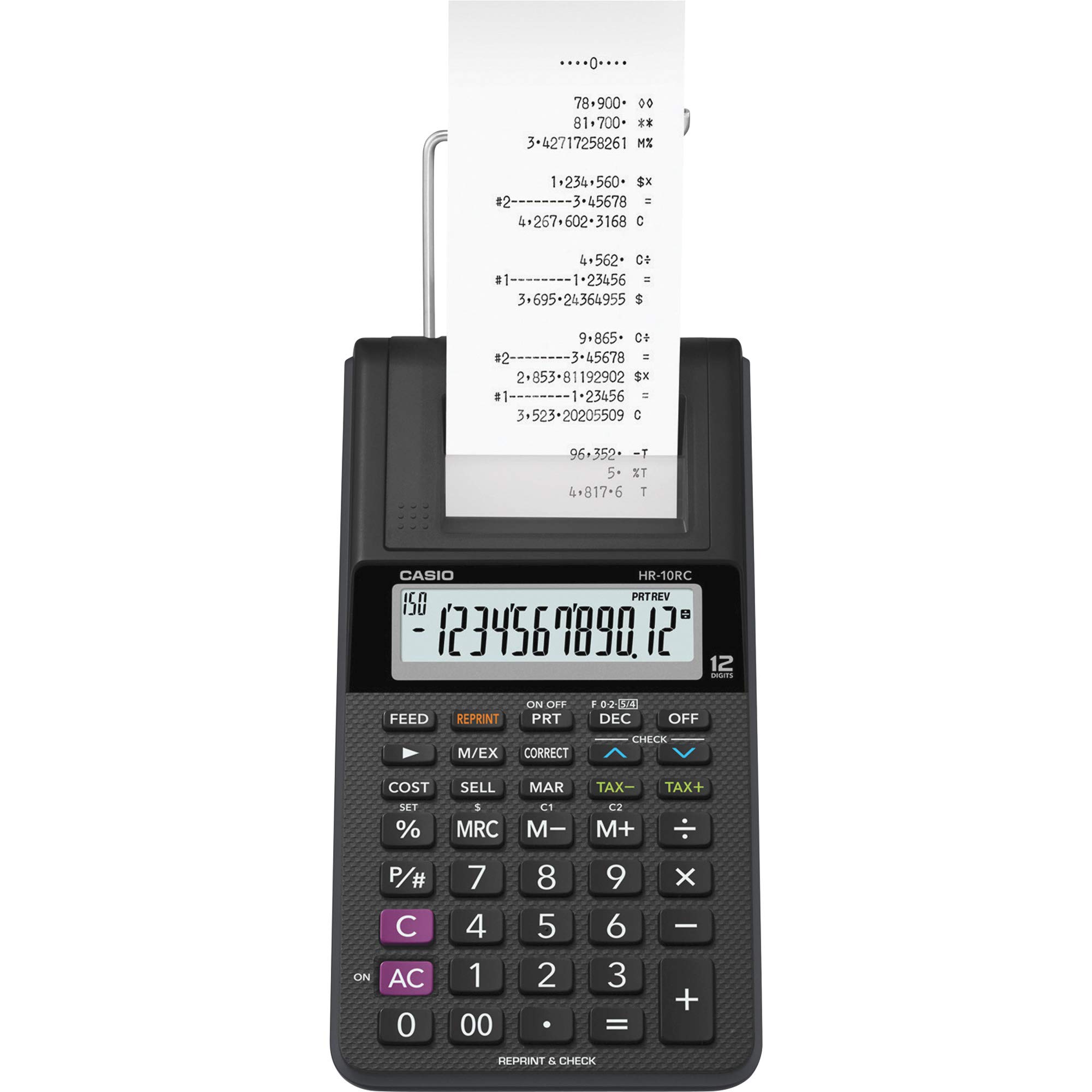 Casio HR-10RC Printing Calculator 1.7" x 4" x 8.2"
