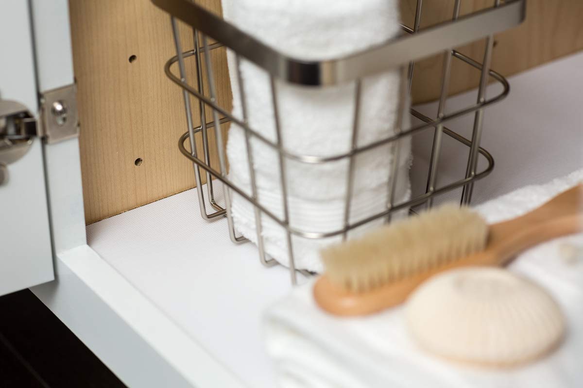 Duck Brand 285341 Under-The-Sink Easy Liner with Clorox Shelf Liner, 24 Inches x 4 Feet, White