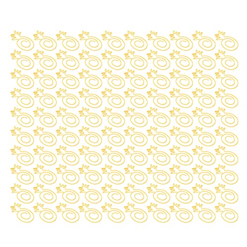 HERCHR 100Pcs Gold Cute Paper Clips, Pineapple Shaped Small Paperclips Bookmark Clips for Office School Supplies Wedding Invitations Crafts Scrapbooking