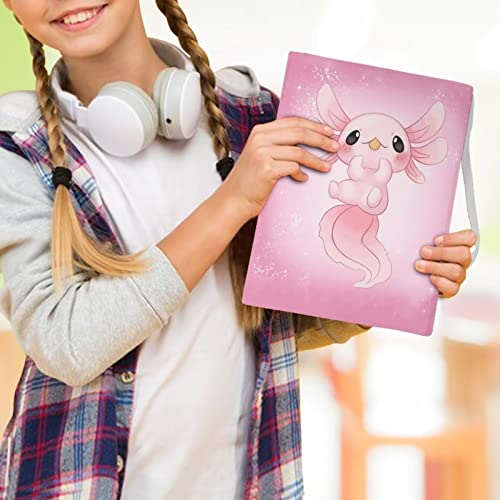 DIYFLASH Pink Axolotl Book Covers for Paperbacks Custom School Supplies for Teen Girls Animal Print Book Protector for Your Textbooks From Scratch, Moisture or Bump