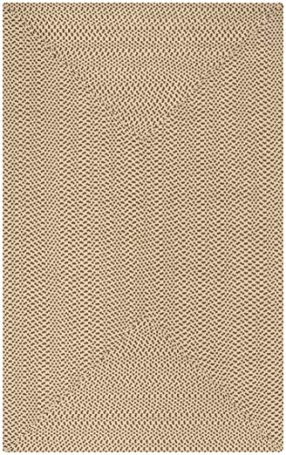 SAFAVIEH Braided Collection 4' x 6' Beige/Brown BRD173A Handmade Country Cottage Reversible Cotton Area Rug