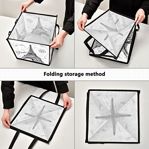 xigua Eiffel Tower Foldable Storage Bins Collapsible Storage Basket for Home Closet,Bedroom Drawers,Nursery,Toys Organizer,Shelf Cabinet