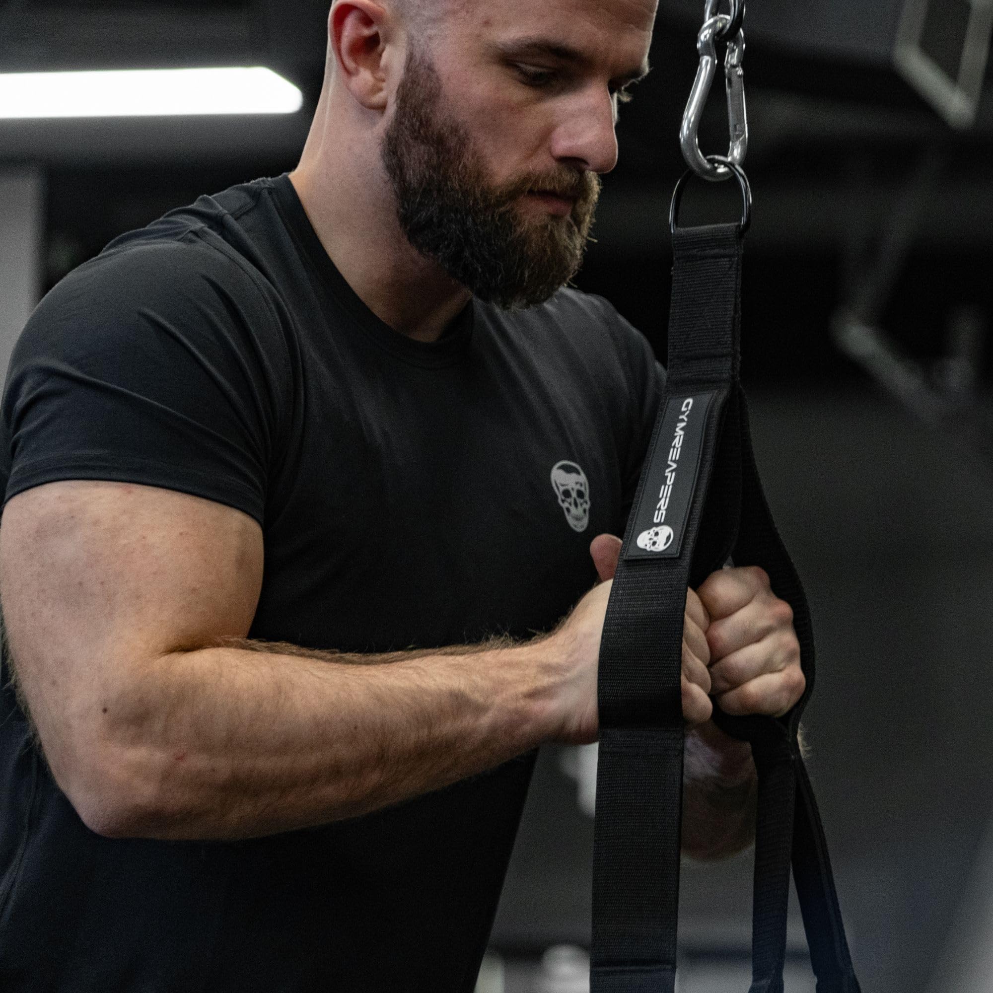 Gymreapers Tricep Rope Cable Attachment (3 Lengths Built in One) Multi-Workout Rope Tricep Pull Down Extension - Perfect for Gym/Home Use