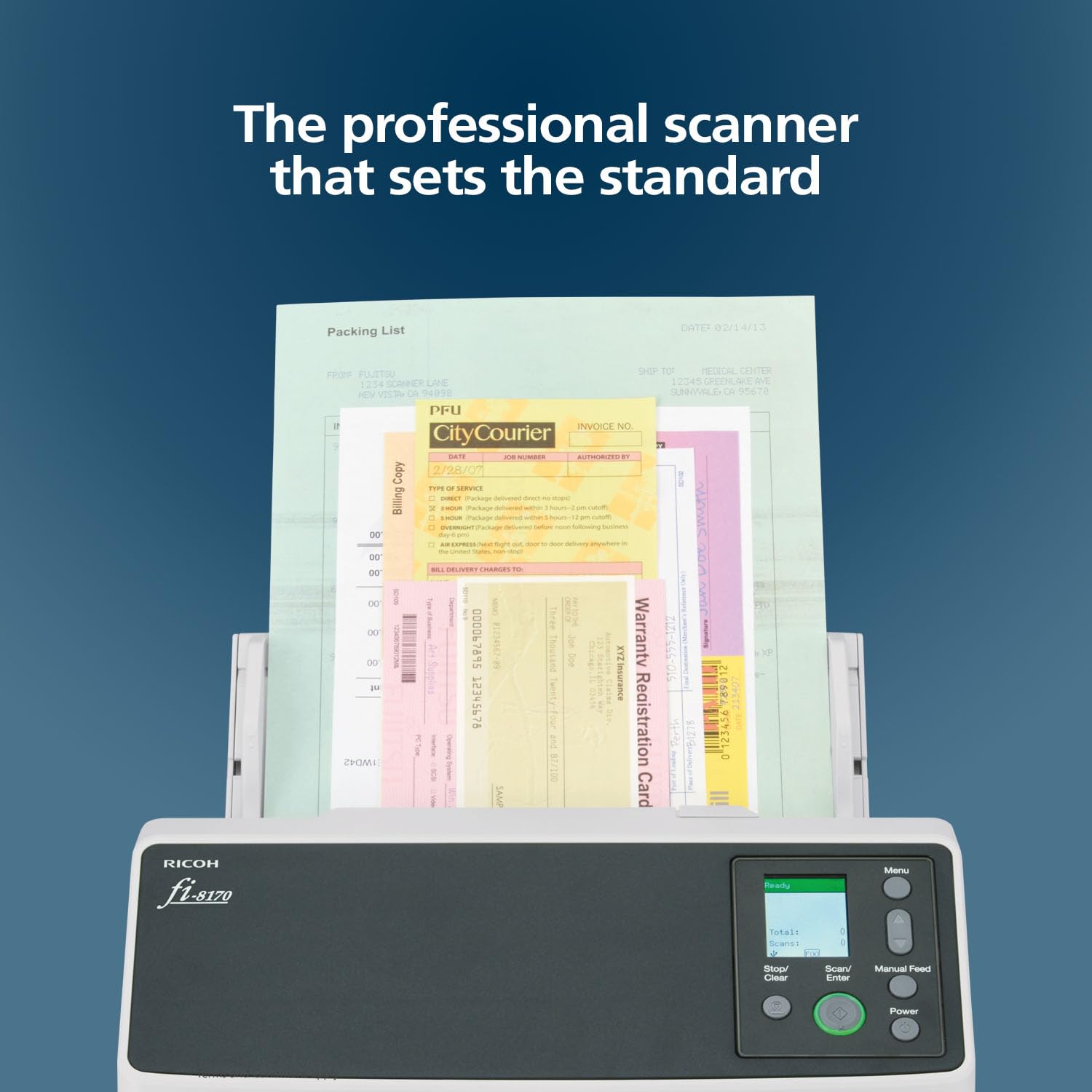 Fujitsu fi-8170 Professional High Speed Color Duplex Document Scanner - Network Enabled