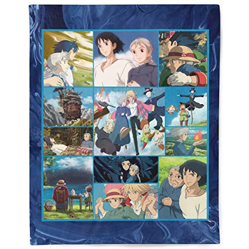 Comedy Quote Sherpa Fleece Throw Blanket Howls Warm Moving Quilt Castle Winter Soft Flannel Bedding Cover for Sofa and Bed, Home Decor Room Essentials, 30x40in, 50x60in, 60x80in