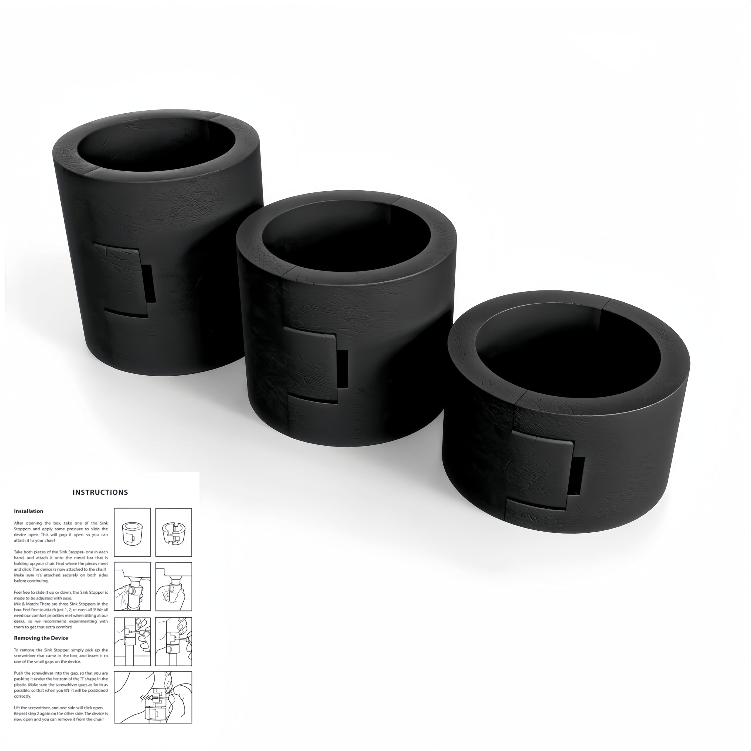 Splendshop Sinking Office Chair Repair Kit 3 Pcs Multiple Lengths Parts Easy to Install Universal Fit