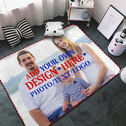 YSDBPAY Custom Rug Personalized Design Your Own Logo Text Image Area Rug Non-Slip Washable Door Mats for Front Door Indoor Home Garden Office Entry Welcome Decor (36 Ć 24)