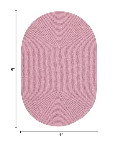 Fun Braids Solid Pink 4X6 Oval