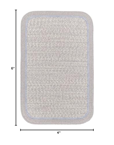 RRI Home Decor Harmony Braided Rug 4' x 6' Silver Mist